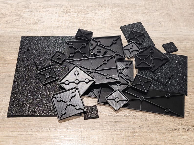 3D Printed Blank Bases With Magnet Slots | Square & Rectangle PLA Bases ...