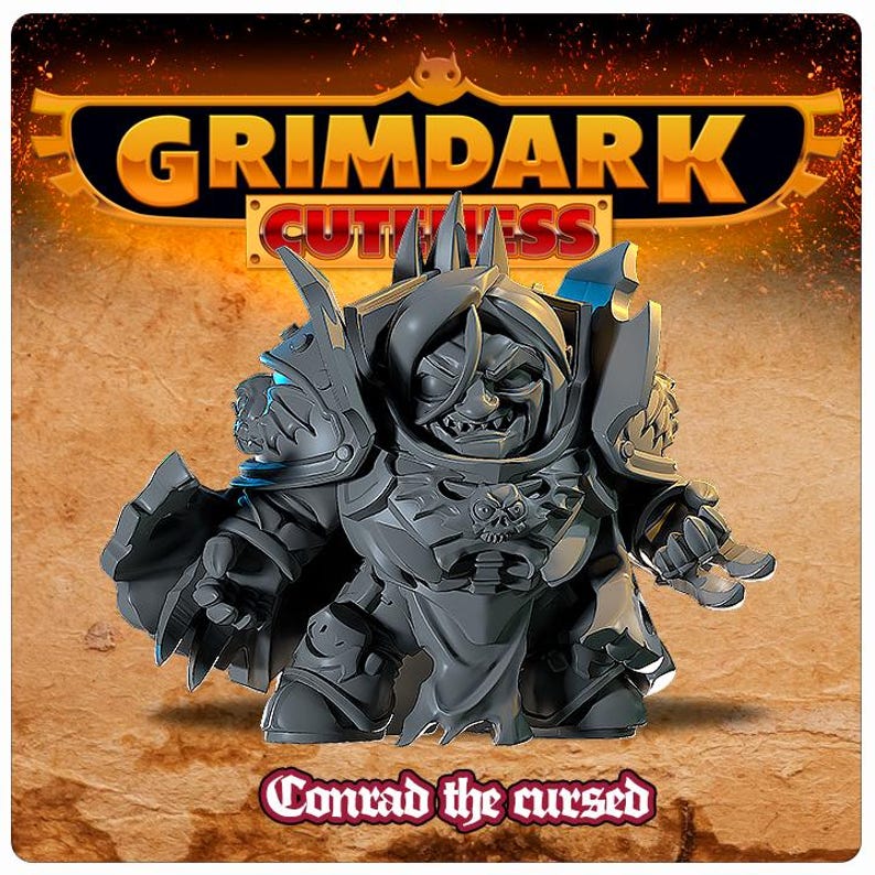 Conrad the Cursed 3d Printed Chibi Grimdark Cuteness by Marchen Atelier ...