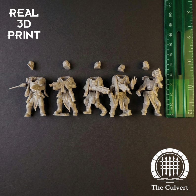 Wolf Pack 1 - Scouts (red Pilgrim) 28-32mm Heroic Scale Proxy Minis for ...