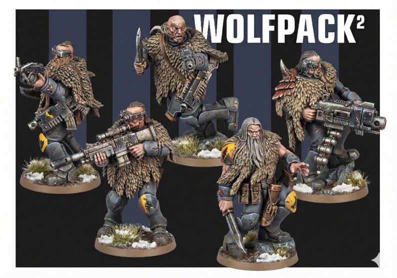 Wolf Pack 2 - Scouts (red Pilgrim) 28-32mm Heroic Scale Proxy Minis for ...