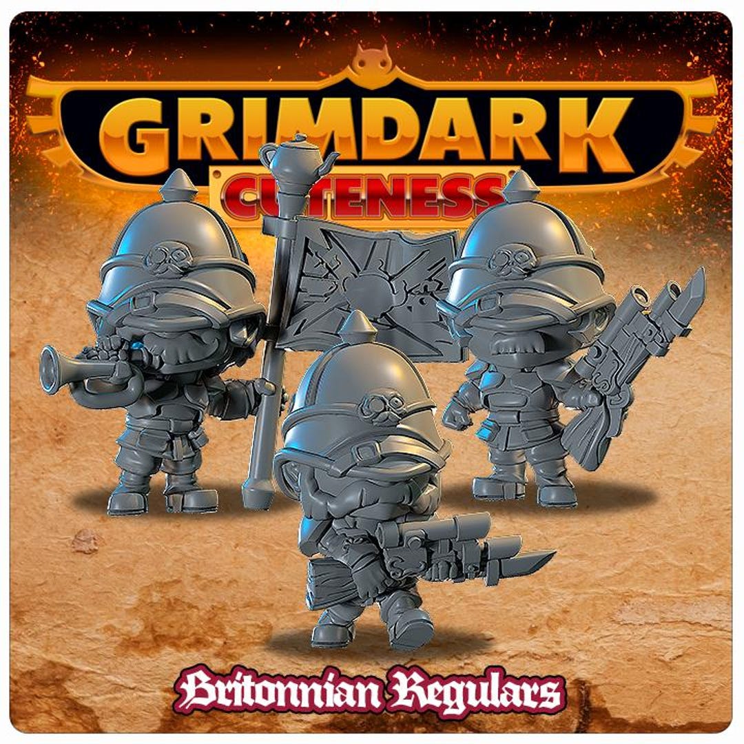 Britonnian Regulars | 3d Printed Chibi | Grimdark Cuteness by Marchen ...