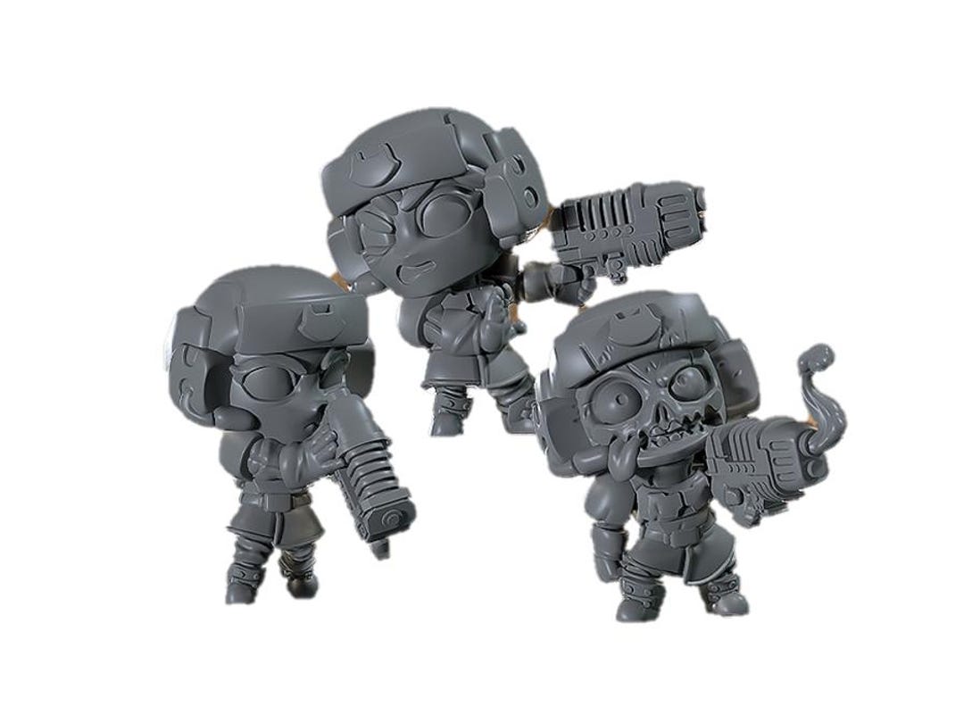 Chibi Grimdark Miniature – Imperial Guard Parody Proxy, Gift for Gamers ...