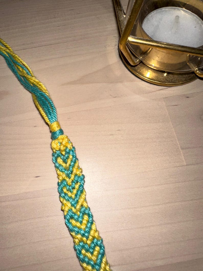 Heart Yarn Bracelet - Etsy