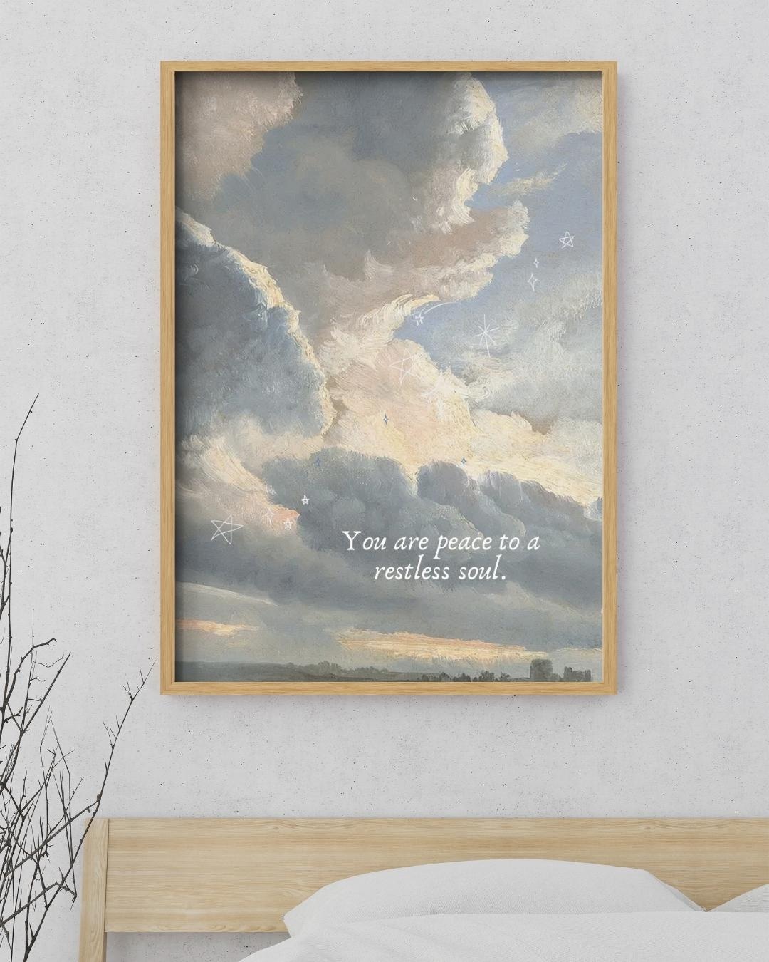 You Are Peace to a Restless Soul Christian Wall Art, Trendy Printable ...