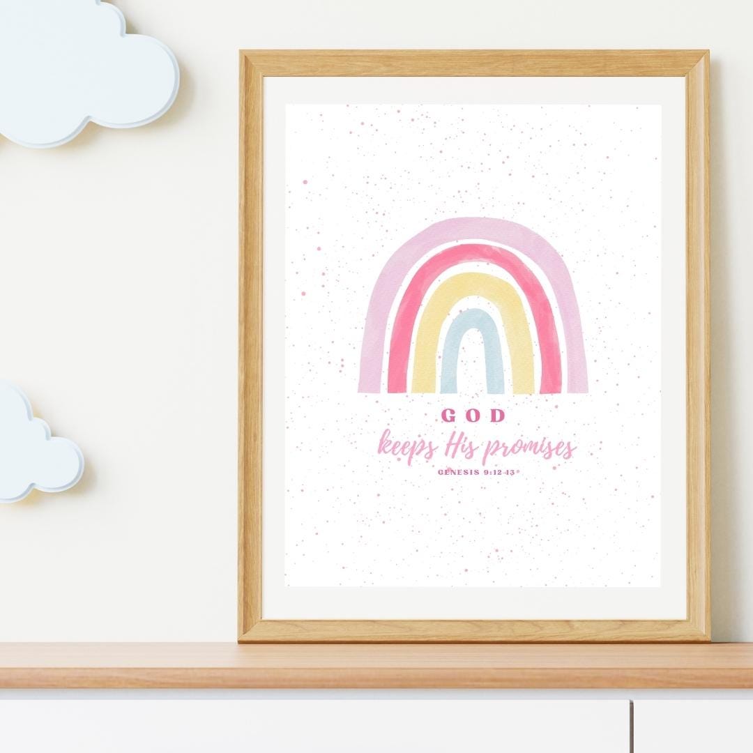 God Keeps His Promises Christian Wall Art, Trendy Printable Christian ...
