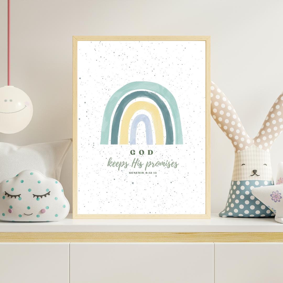 God Keeps His Promises Christian Wall Art, Trendy Printable Christian ...
