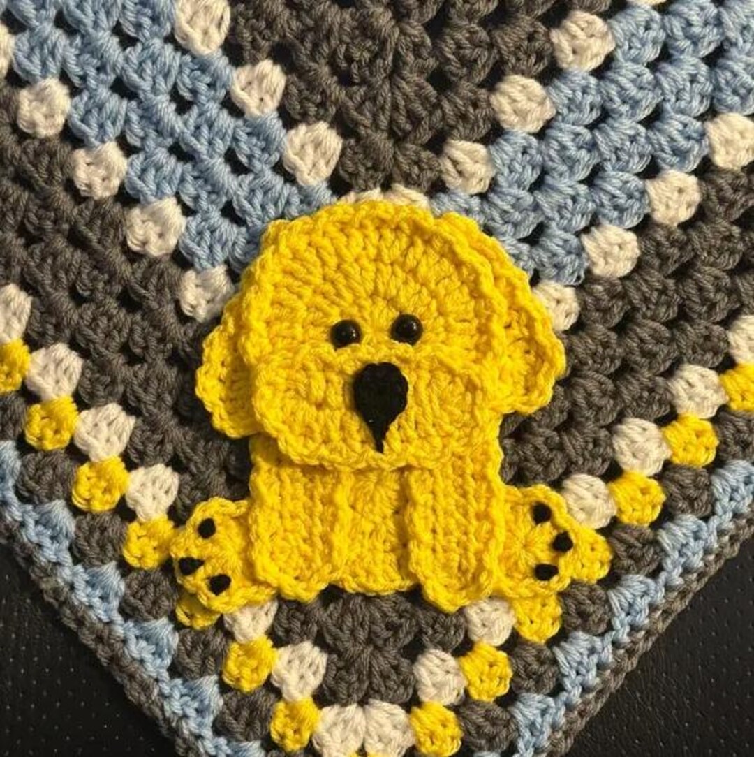 Crochet Golden Doodle Nellas Cottage Crochet Dog Doodle Applique Golden ...