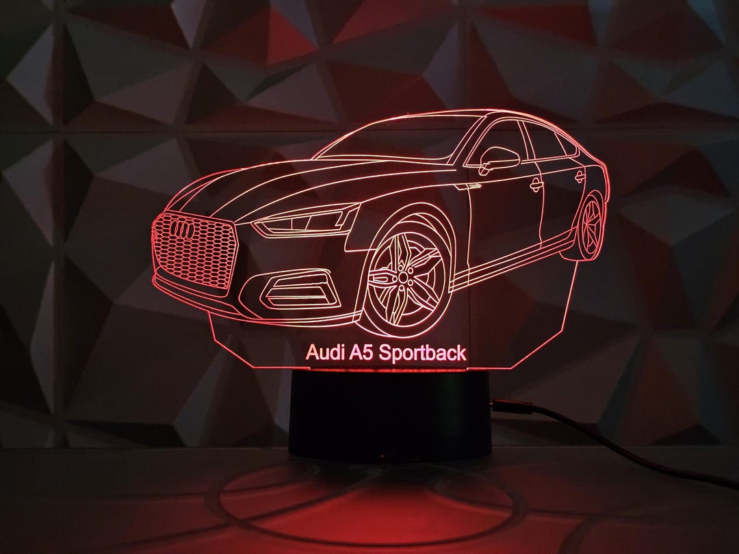 Personalized Car Sketch LED Lamp: Custom Engraved 3D Night Light - Etsy