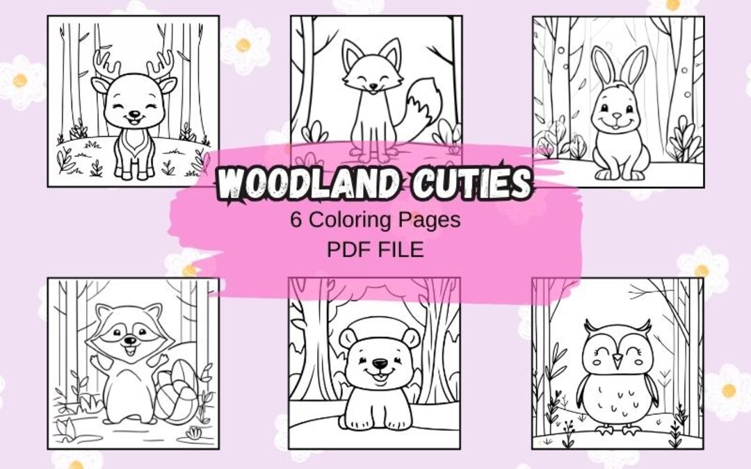 Magic Color Pages Woodland Cuties: Adorable Forest Animal Coloring Book ...