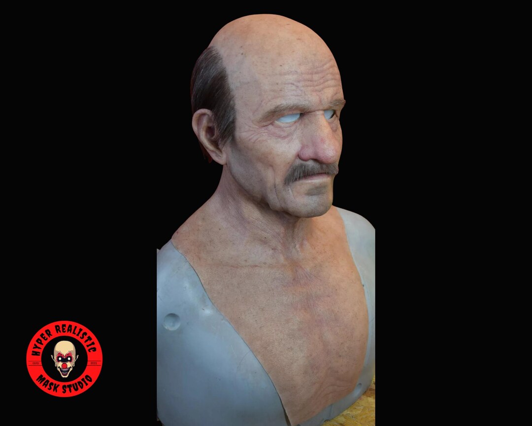 Full Face Mask, Realistic Silicone, Old Man Mask, Hyper Realistic ...