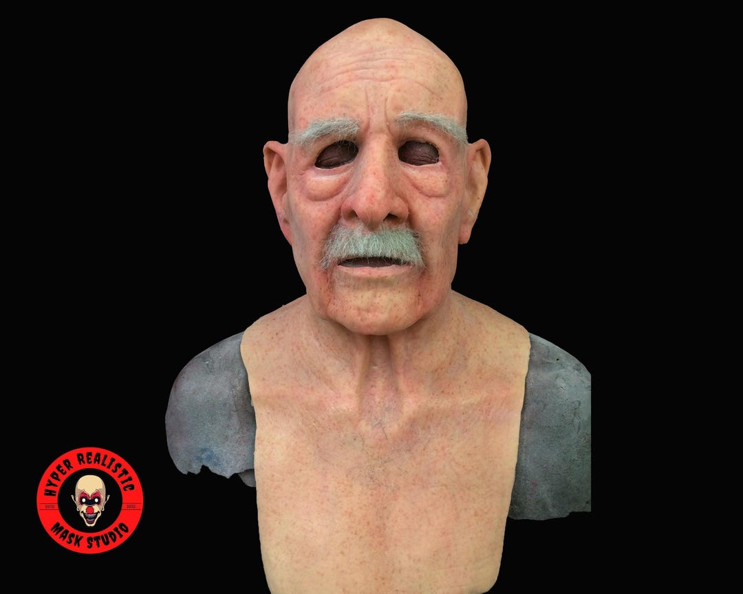 Crafted Old Man Silicone Mask Custom-made for Realism and Durability ...