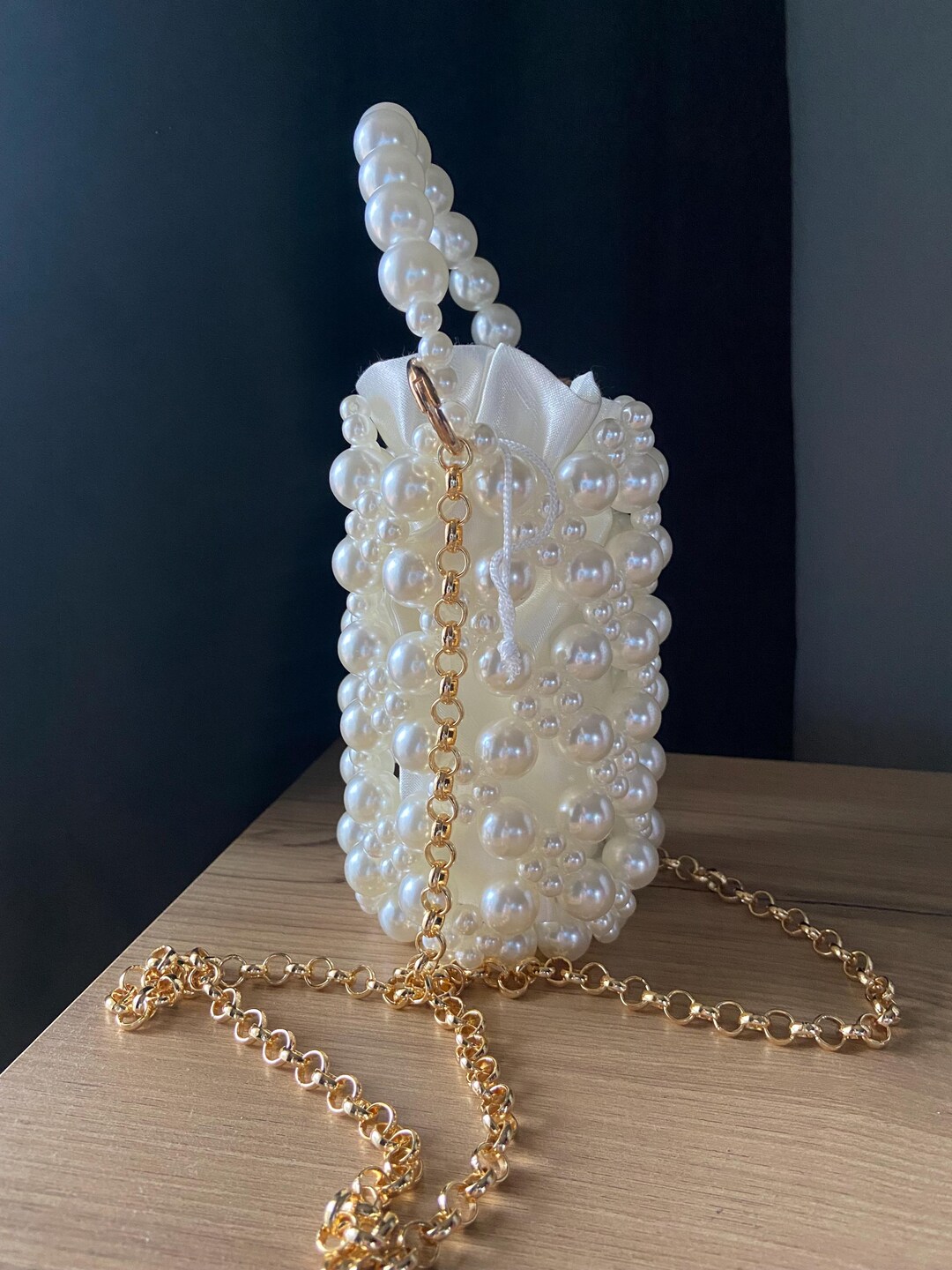 Pearl Bead Bag - Etsy