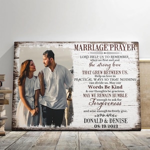 Dem Canvas Personalized Couples Canvas Prints, Custom Photo and Name ...