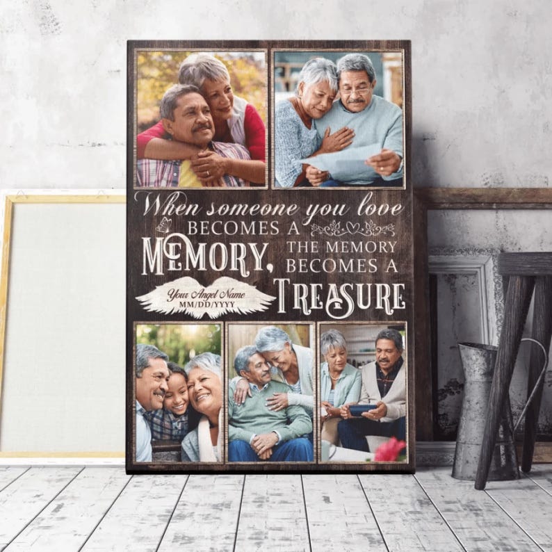 Custom Memorial Photo Canvas | Personalized Sympathy Gift | “when ...