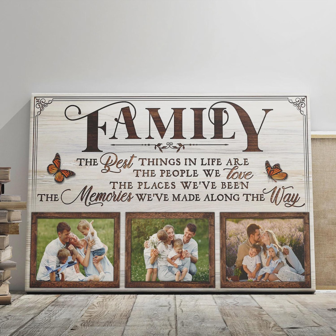 Personalized Family Photo Collage Canvas - Custom Family Picture Wall ...