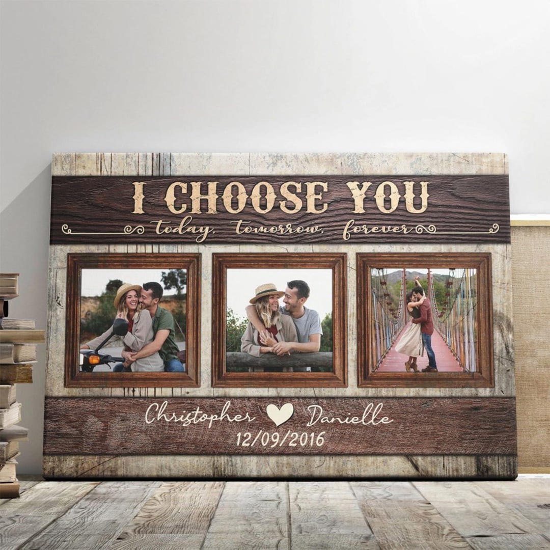Personalized Couple Canvas With Photos | Love Gifts I Choose You ...