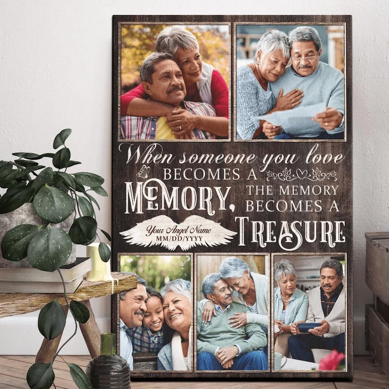 Custom Memorial Photo Canvas | Personalized Sympathy Gift | “when ...