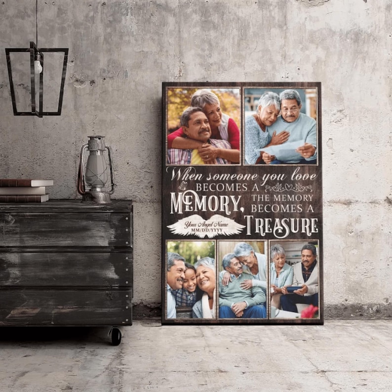 Custom Memorial Photo Canvas | Personalized Sympathy Gift | “when ...