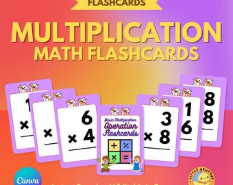 Division Math Flashcards Printable and Editable Basic Divide Worksheets ...