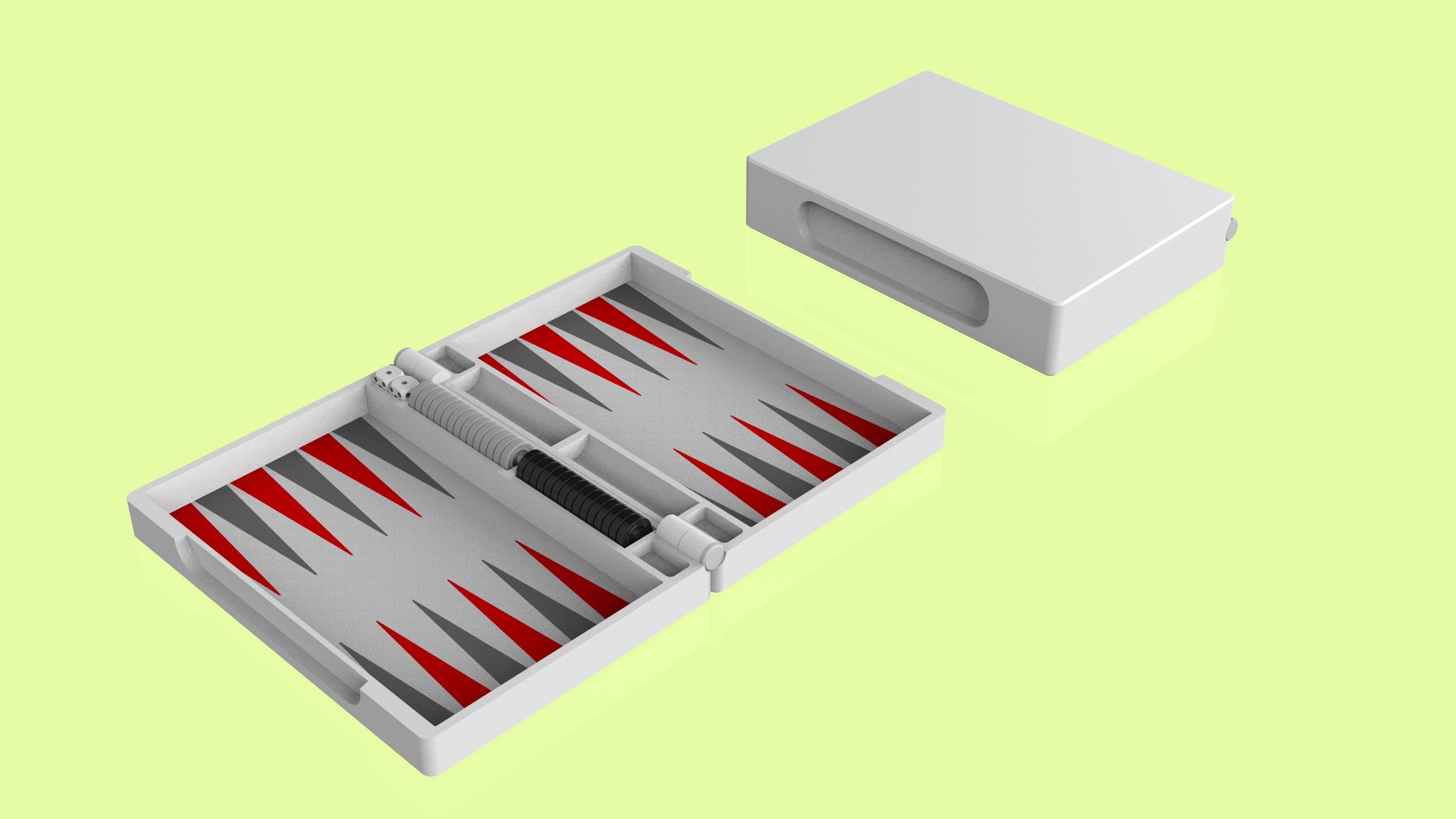 3D Printed Backgammon Set – Foldable Travel Game Board | Handmade ...