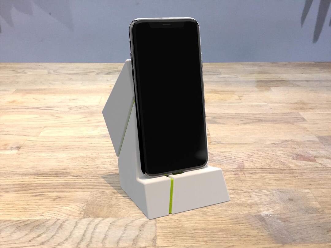 3D Printable Phone Stand STL: Angular Desk Charging Dock - Etsy