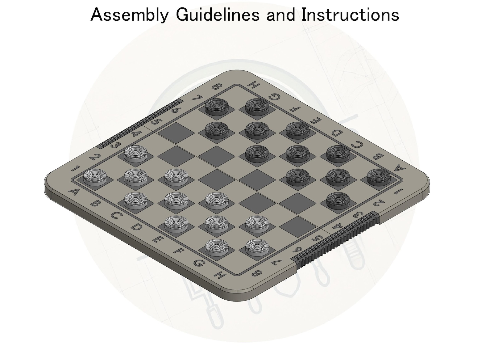 Folding Checkers Board STL File: 3D Printable Travel Game - Etsy