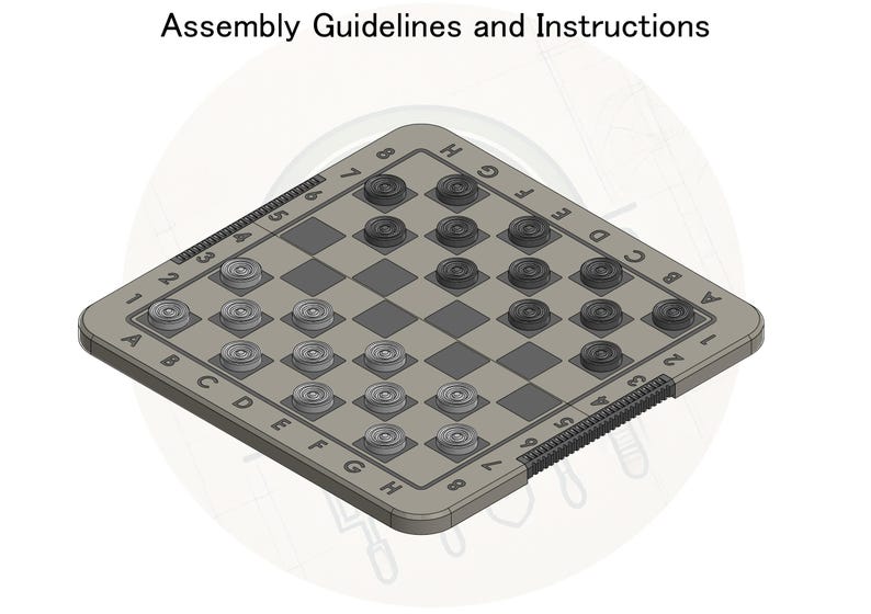 Folding Checkers Board STL File: 3D Printable Travel Game - Etsy