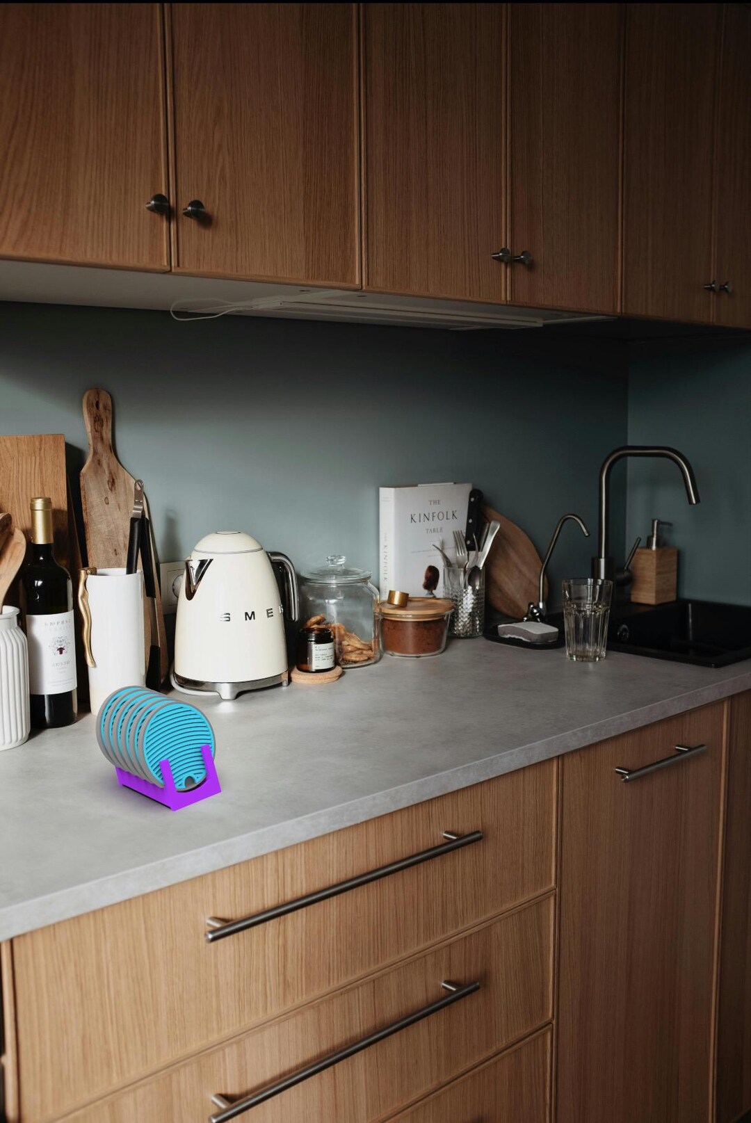 3D Printable Coaster & Snap-together Stand Set | Digital STL Files for ...