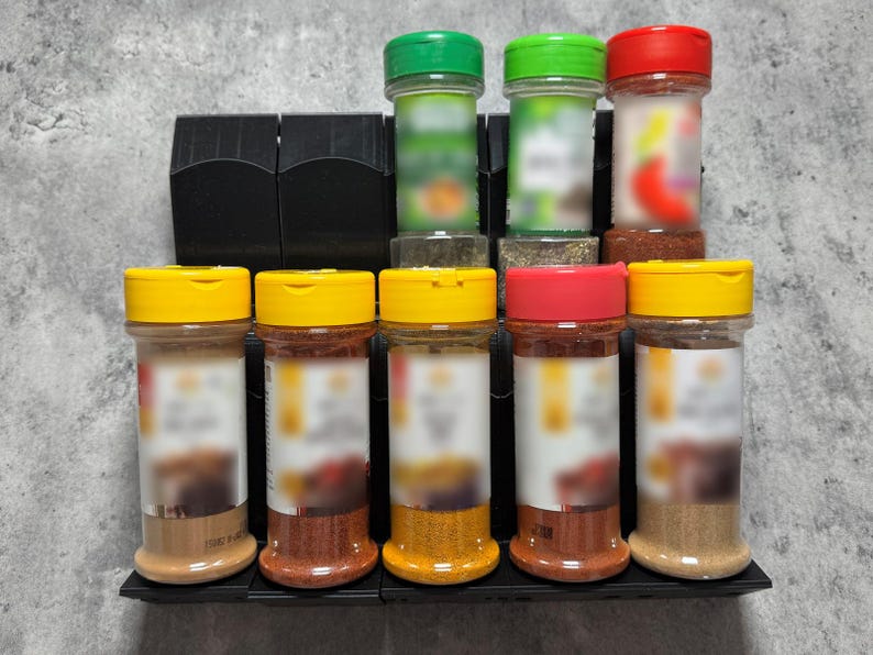 3D Printable Modular Spice Organizer With Clips | STL File - Etsy
