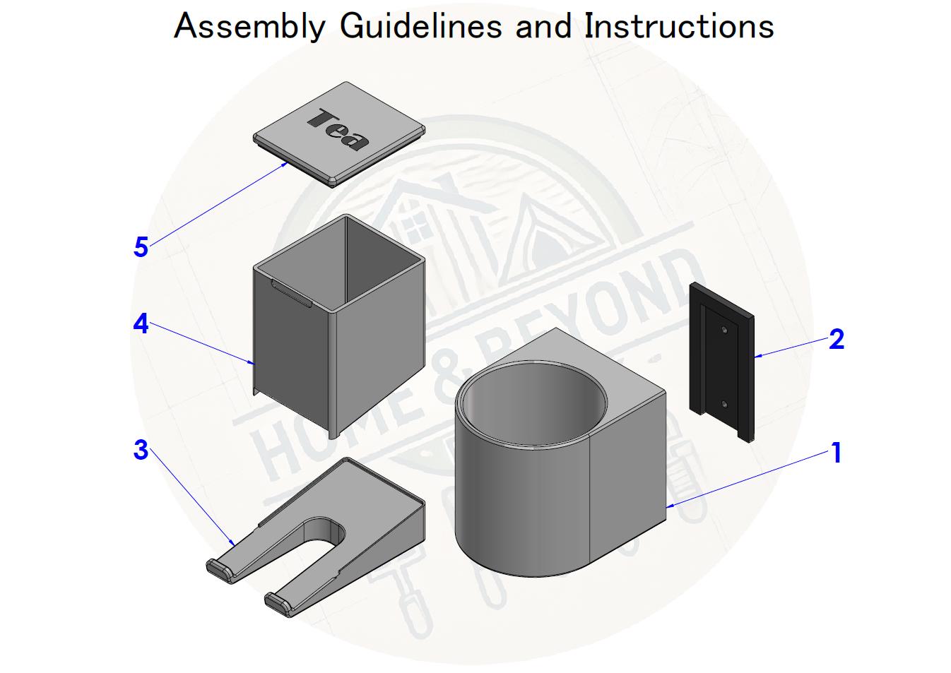 Custom Tea Stand – DIY Tea Bag Dispenser & Cup Holder | STL Files for ...