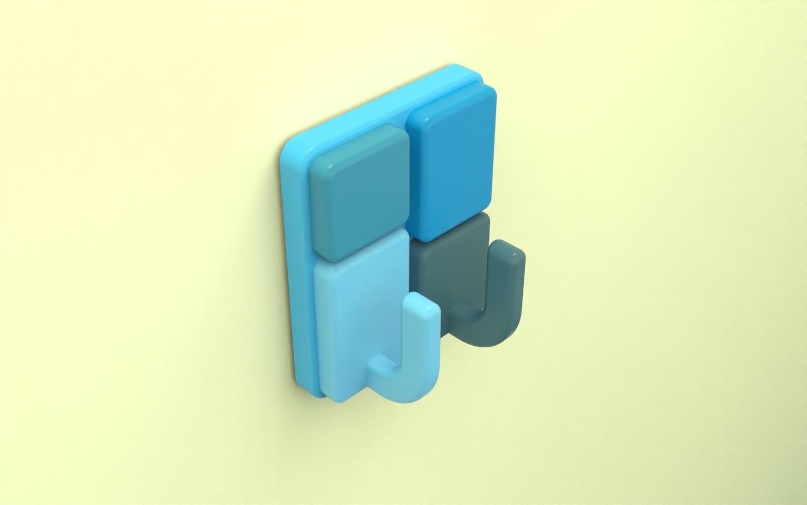 3D Printable Wall Hanger: Modern Multi-hook Organizer (STL File) - Etsy
