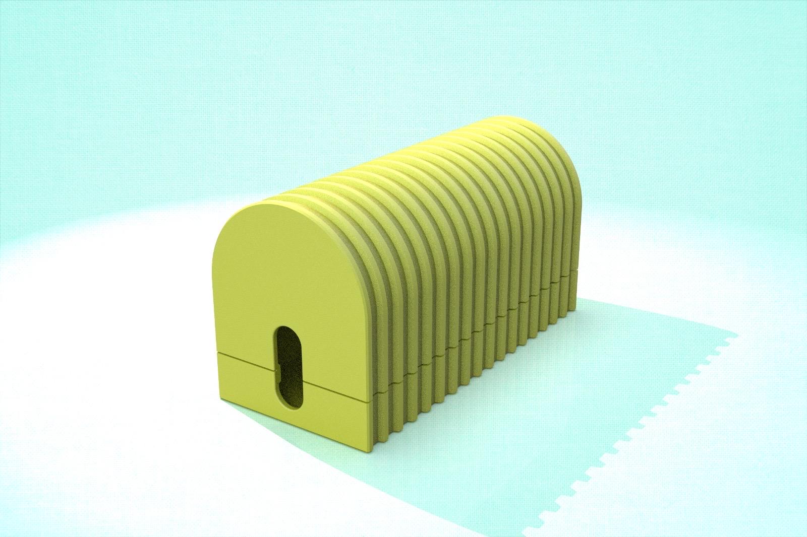 Rounded Cable Organizer STL File – Minimalist Ribbed Cord Holder | 3D ...