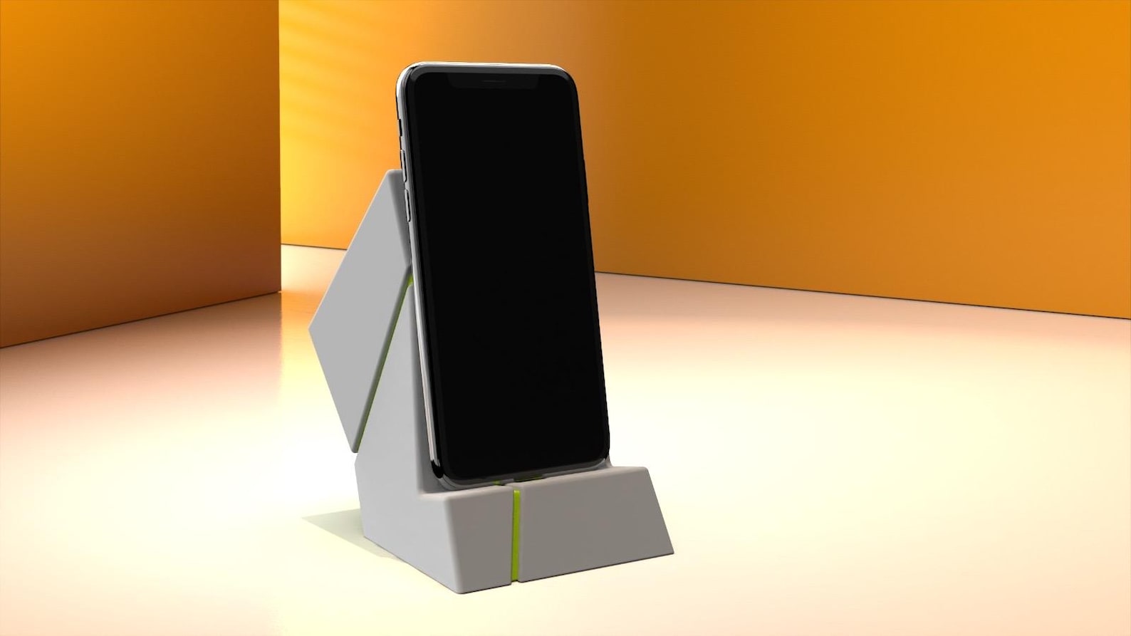 3D Printable Phone Stand STL: Angular Desk Charging Dock - Etsy