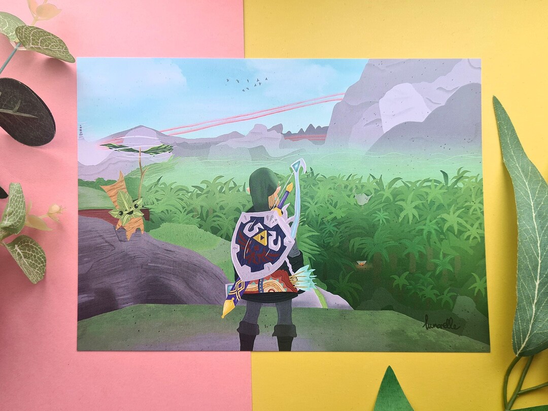 Zelda Breath of the Wild Art Print: Faron Landscape, Nintendo Inspired ...