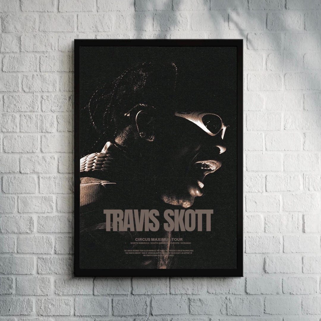Travis Skott Poster, Artist Poster, Circus Maximus Tour, Digital Print ...