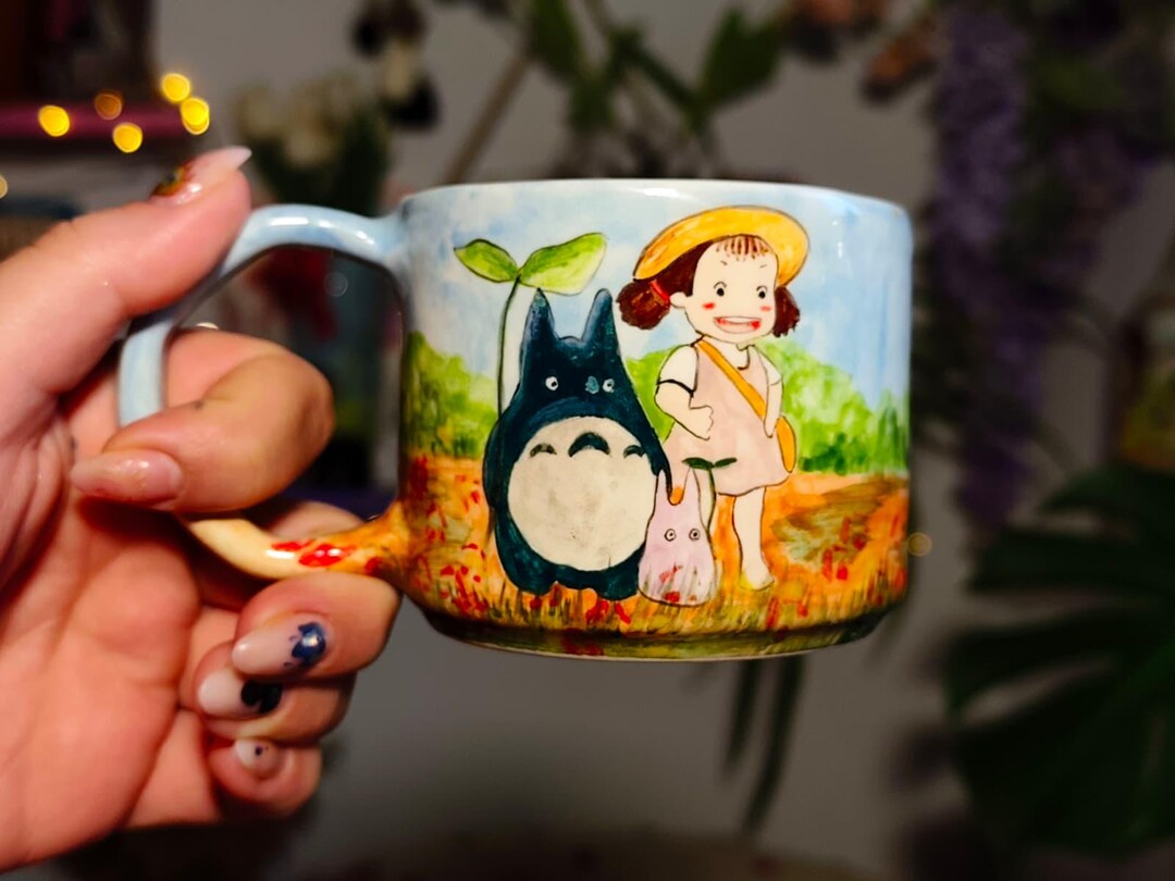 Handmade Totoro and Mei Coffee Mug: Studio Ghibli Ceramic Pottery - Etsy