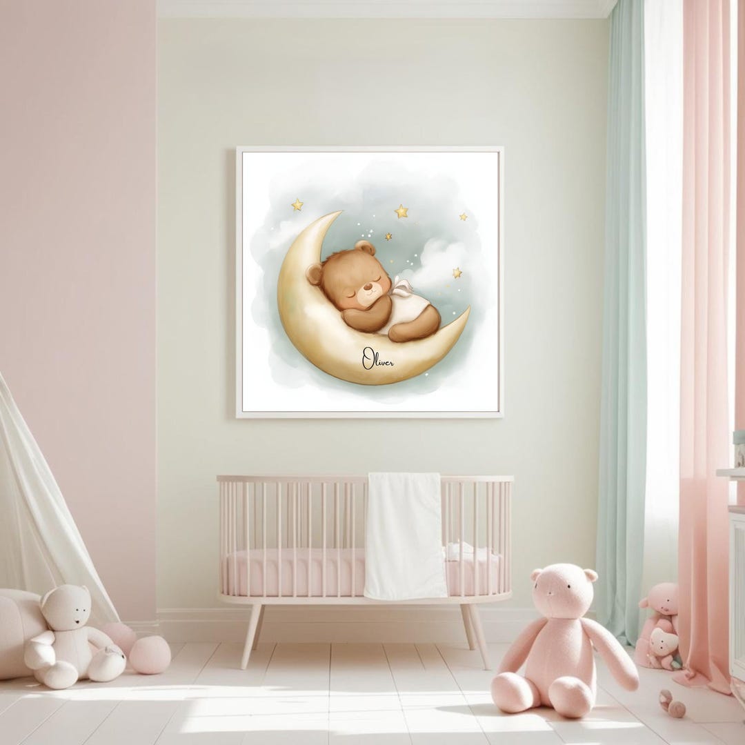 Nursery Wall Art, Custom Baby Name Print, Baby Shower Gift, Baby Room ...