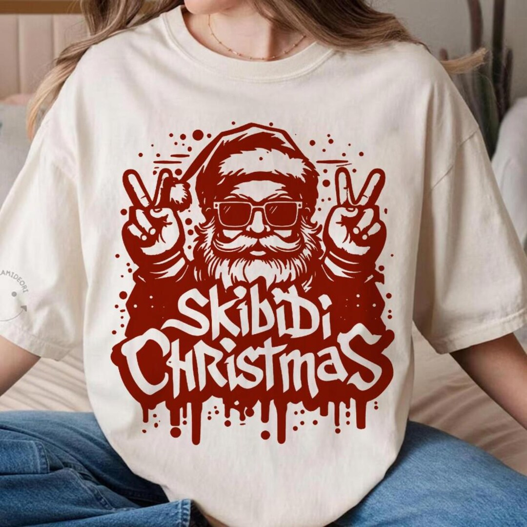 Skibidy Christmas Png, Skibidi Rizzmas Png, Funny Santa Bruh Rizz the ...