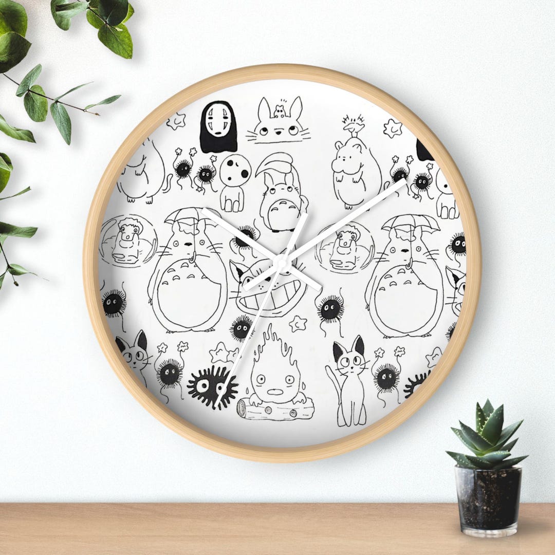 Anime Clock Studio Ghibli Character Wall Clock, Perfect Present for Him ...