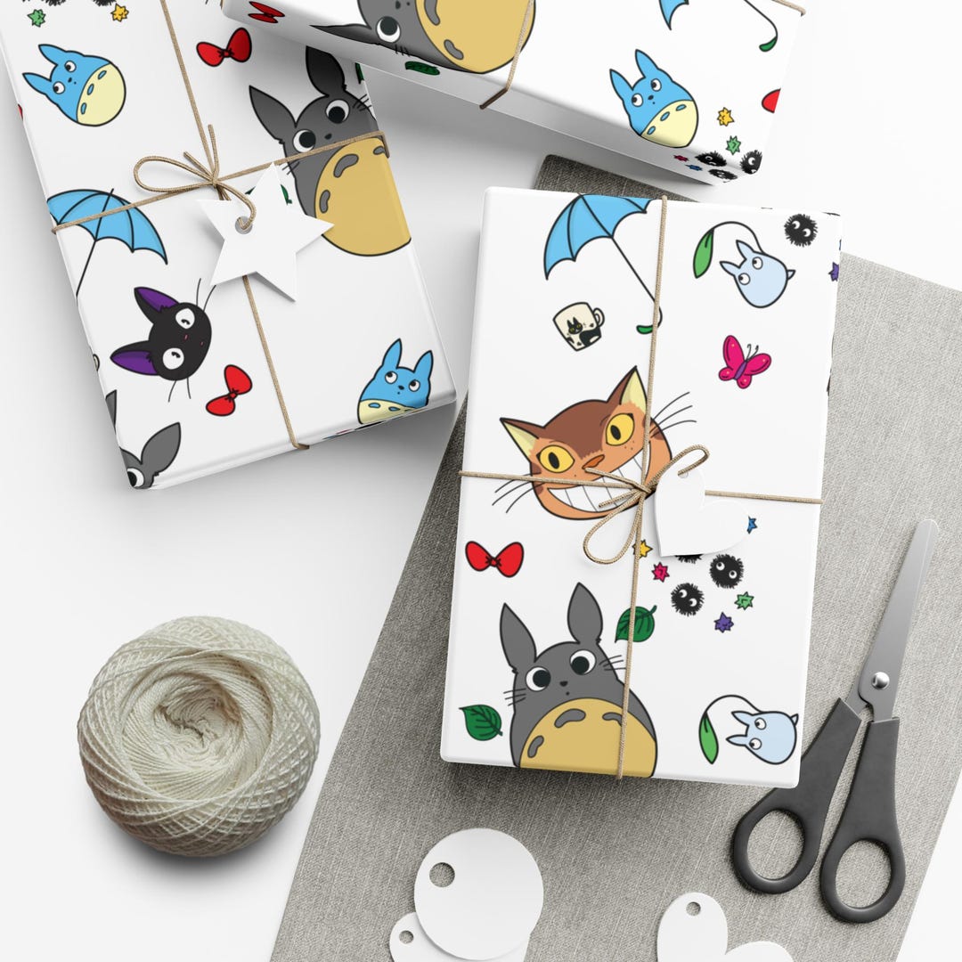 Wrapping Paper, Ghibli Characters Gift Wrap, Totoro Kiki's Delivery ...