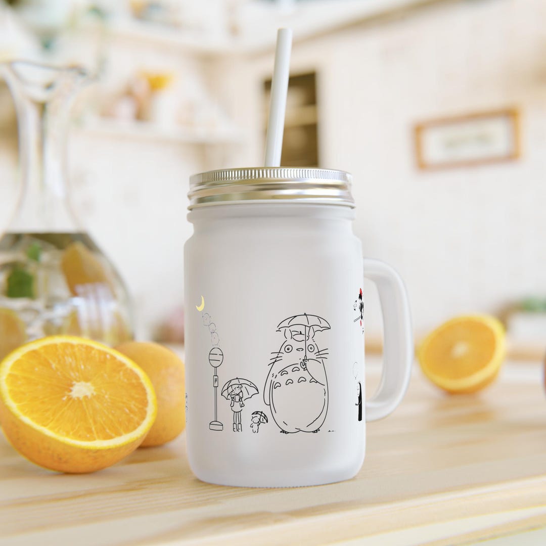 Ghibli Character Mason Jar, Anime Studio Ghibli Inspired Drinkware, My ...