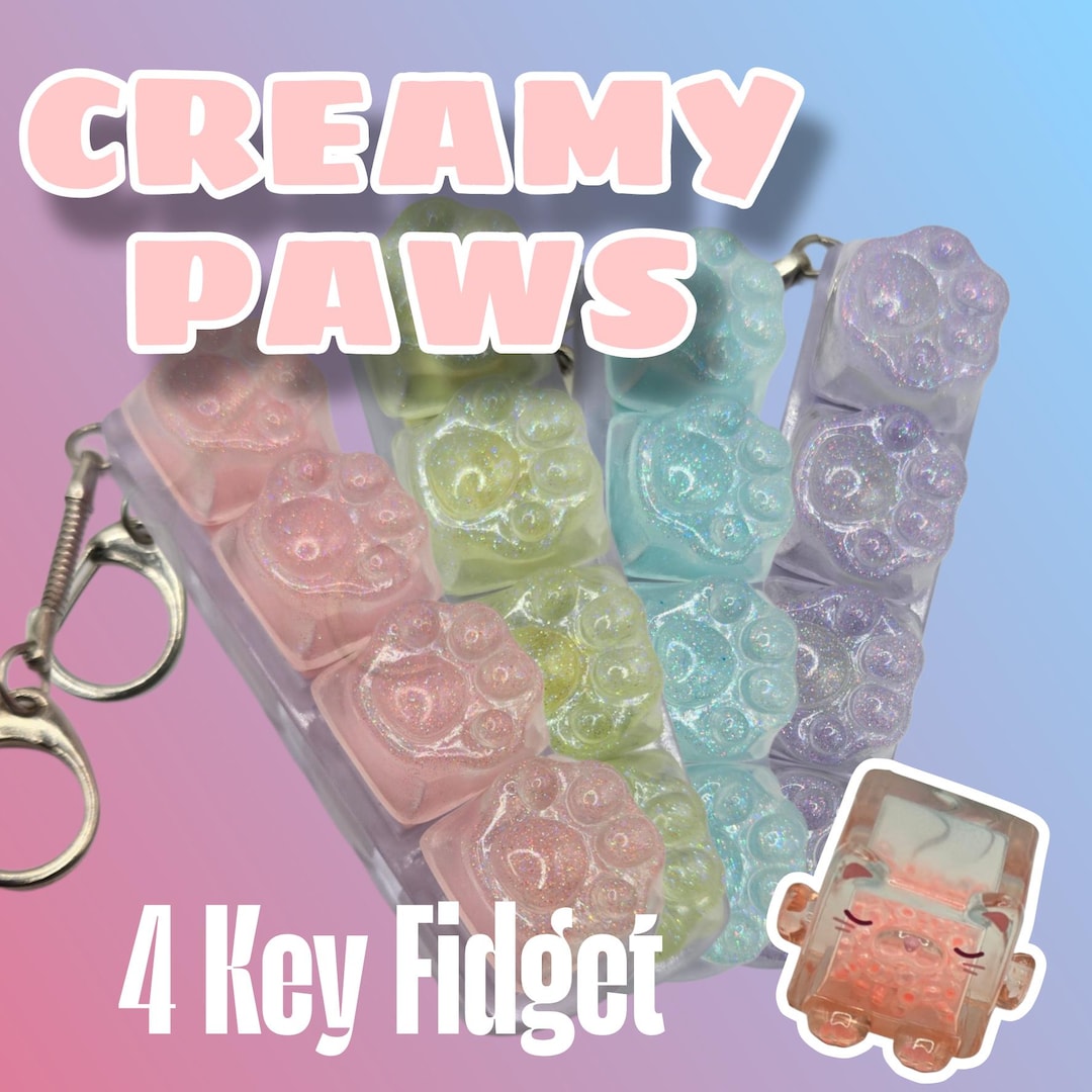 Creamy Paws 4 Key Keyboard Fidget (creamy Clicks) or Use as Keycaps MX ...