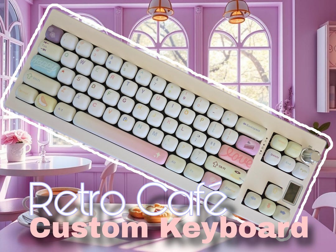 Custom Retro Café Shadow X Tri Mode Creamy Keys Compact Mechanical ...