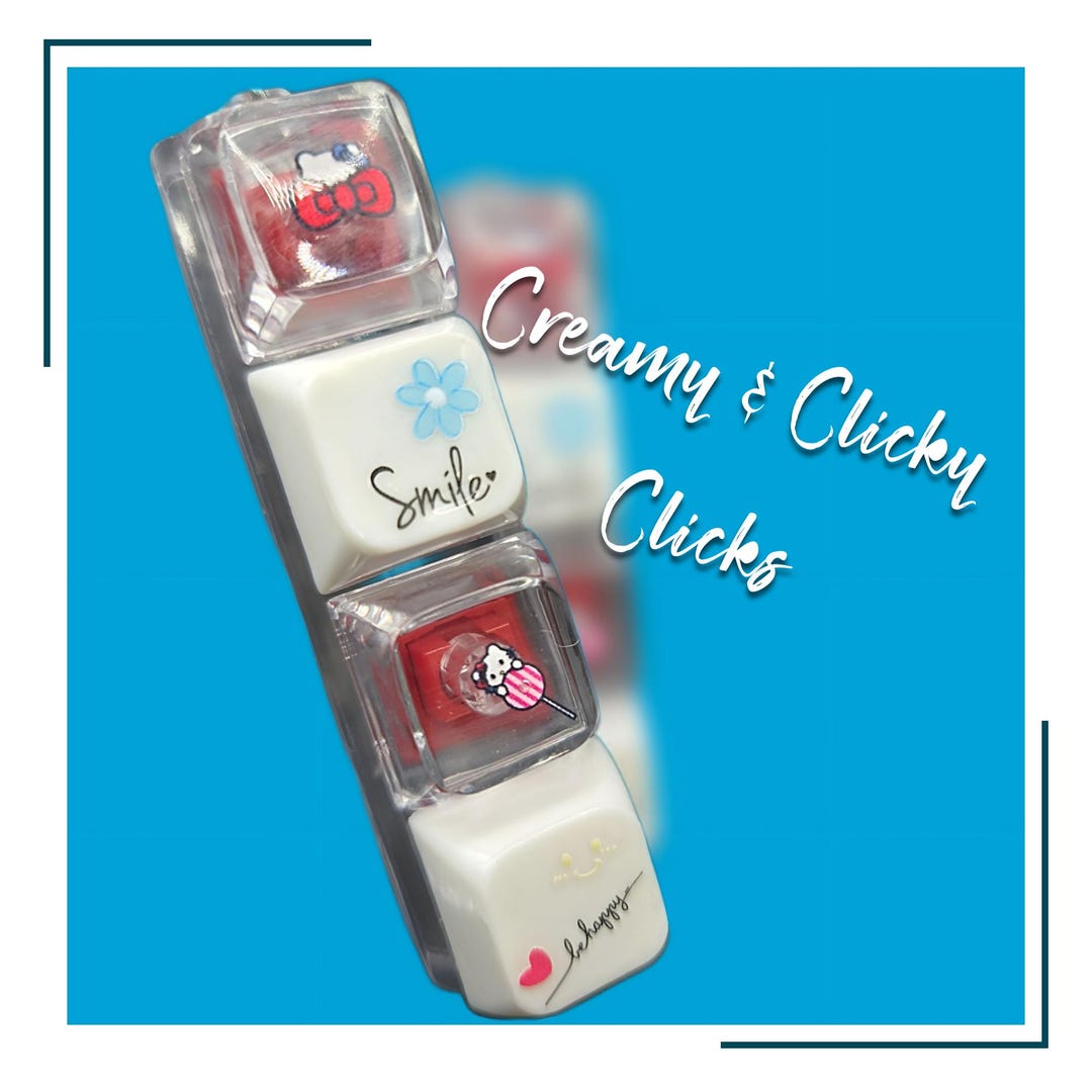 Cute Kitty Keyboard Fidget creamy & Clicky Clicks - Etsy