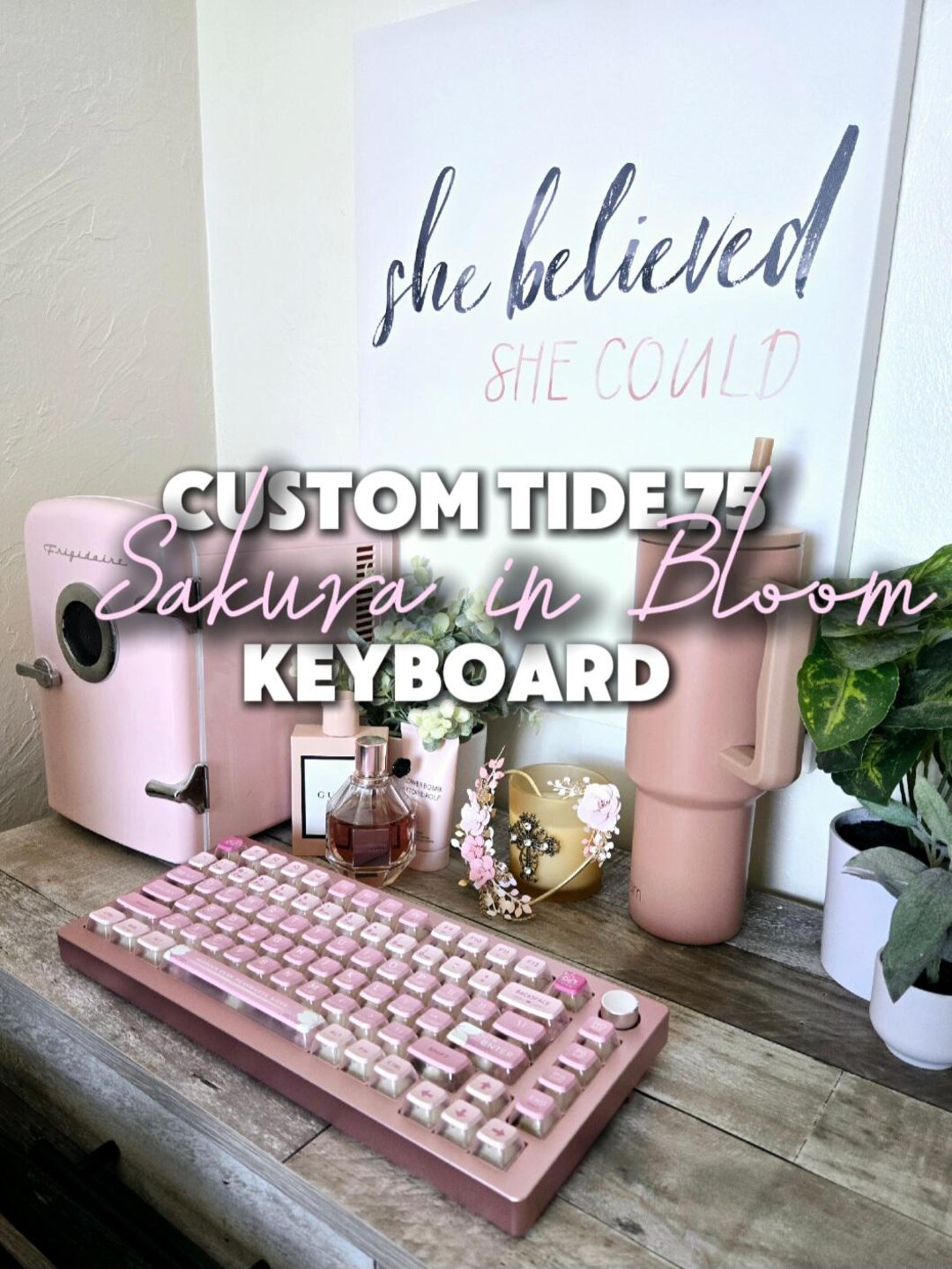 Custom Epomaker Tide 75 - Sakura Bloom Edition - Pudding Keycaps ...