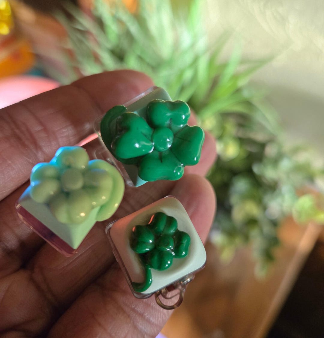 Handmade 4 Leaf Clover Desktop Fidget Clicker. (clicky & Creamy Clicks ...