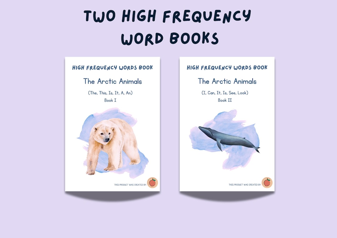 Arctic Animals Early Literacy Booklets: High-frequency Words - Etsy