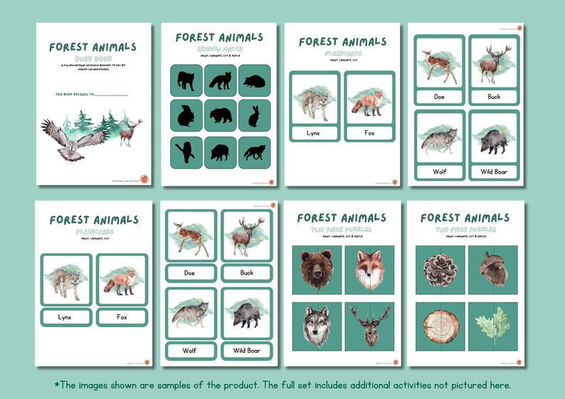 Printable Kids Activity Book: Forest Animals for Toddlers ...