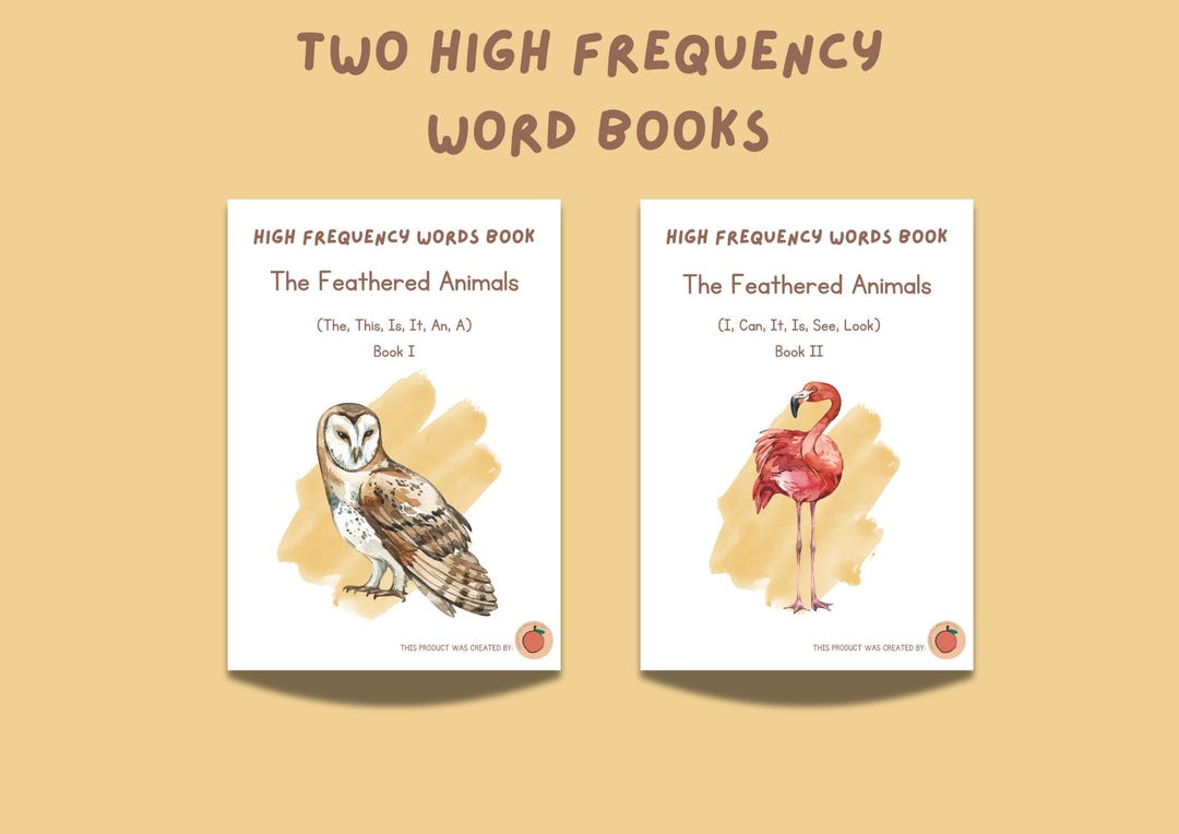 Feathered Animals Early Literacy Booklets: High-frequency Words - Etsy