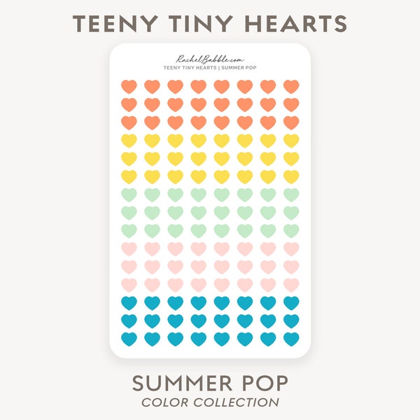 Small Heart Stickers - Etsy